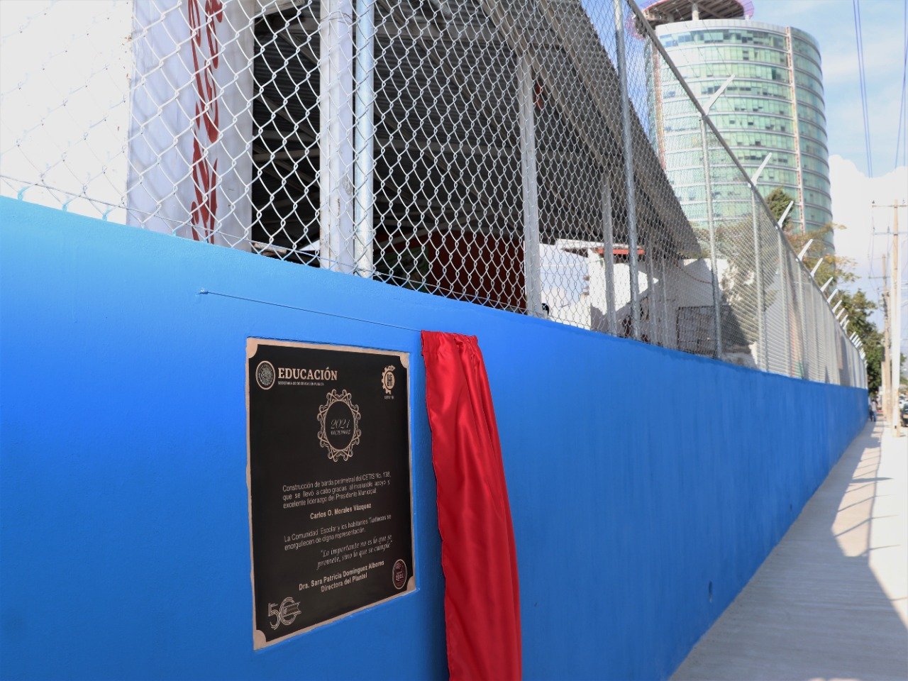 Inauguran Barda Perimetral en CETIS 138 - GRC Noticias